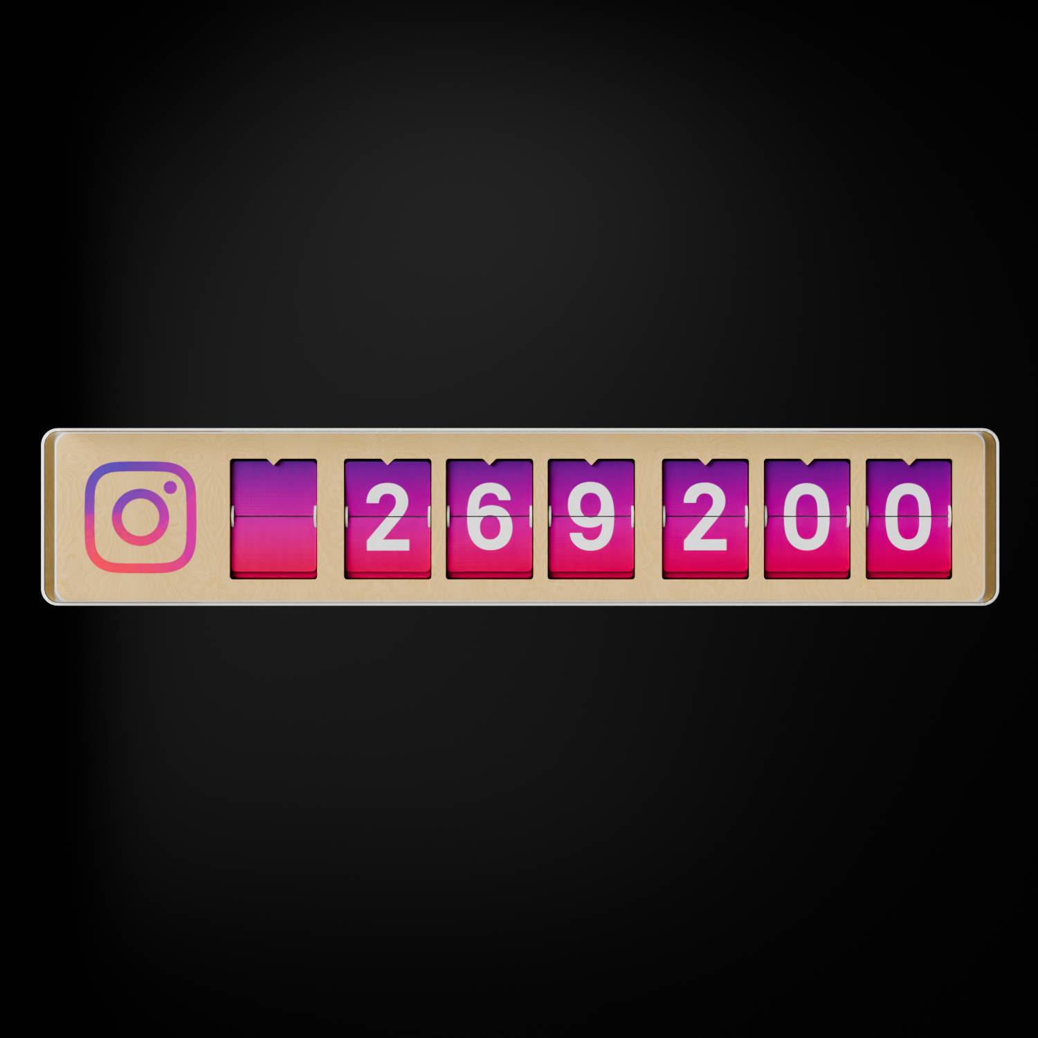 Smiirl. Instagram Counter 7-digit