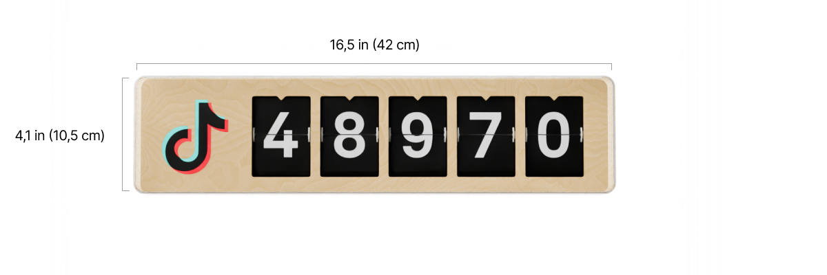 Smiirl. TikTok Counter 5-digit