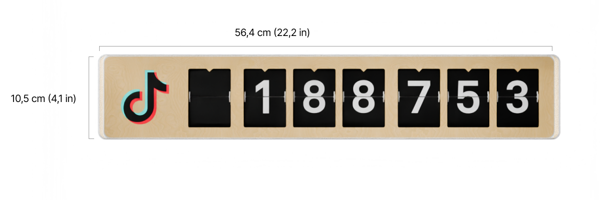 Smiirl. TikTok Counter 7-digit