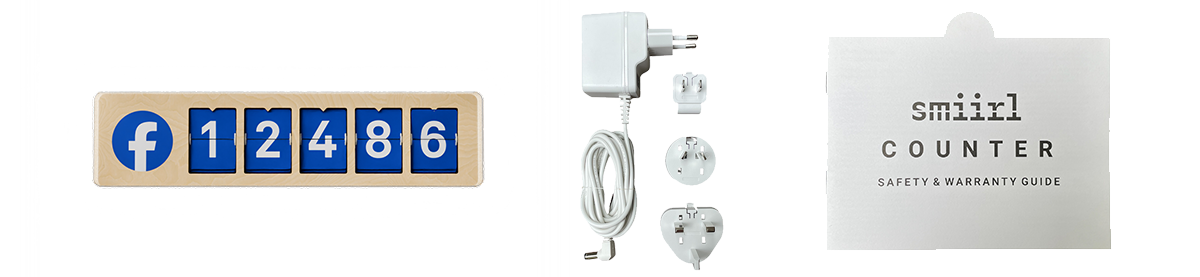 Smiirl. Technical Specs - Facebook Counter, 5 Digits