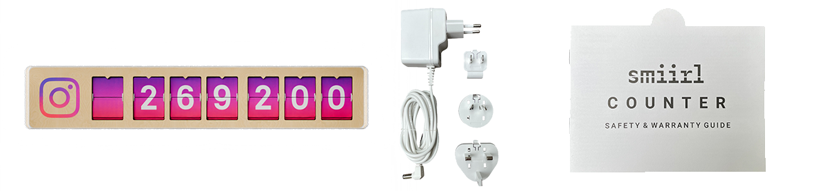 Smiirl. Technical Specs - Instagram Counter, 7 Digits